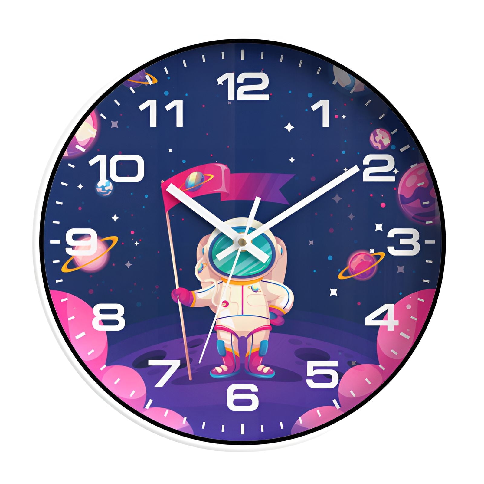 DESIGNICE Wall Clock,Space Explorer Modern Wall Clock,Fun Design ...