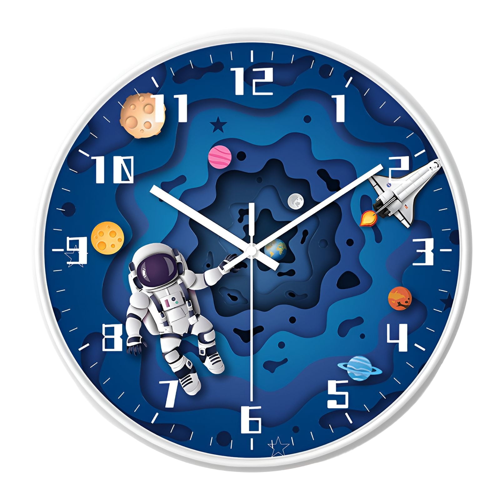 DESIGNICE 2Pcs Wall Clock,18in Kitchen Clocks Wall Battery Operated,Sci ...