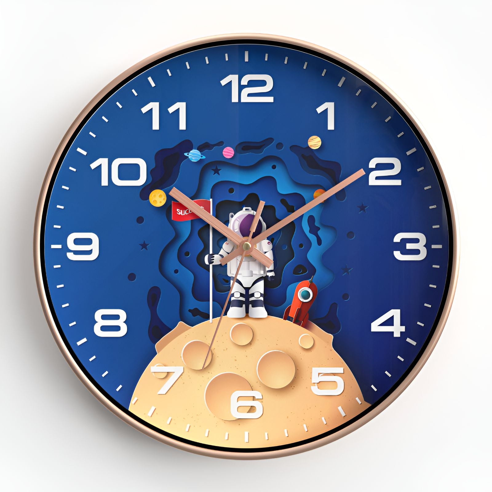 DESIGNICE Wall Clock,Unique Faces Modern Wall Clock,Attention-Grabber ...