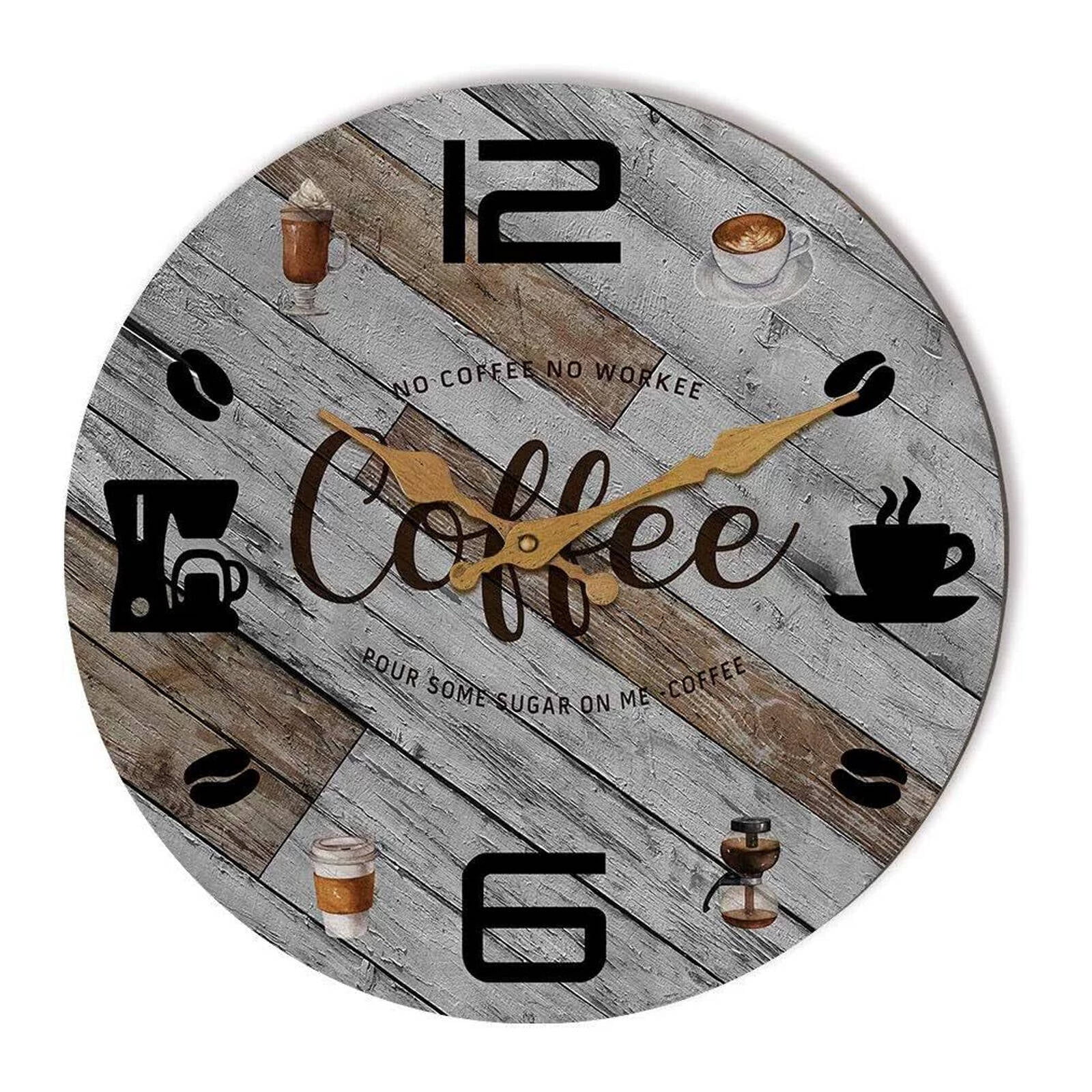 DESIGNICE Wall Clock Unique Living Room Wall Decor Creative European ...