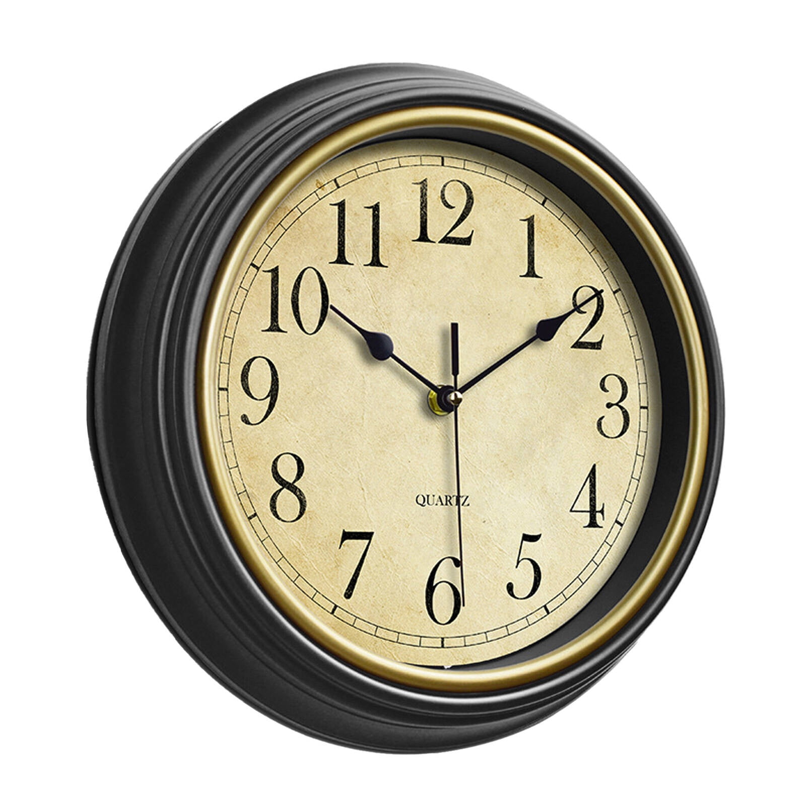DESIGNICE Wall Clock,Vintage Dial Small Wall Clock,Metal Hands Clear ...
