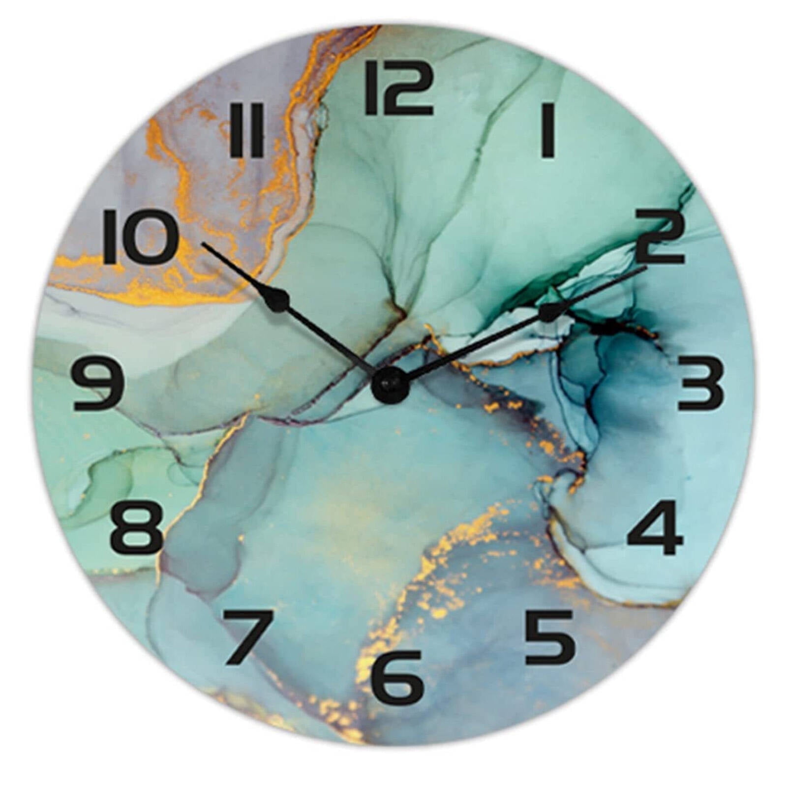 DESIGNICE Wall Clock,Wooden Country Design Wall Clocks Battery Operated ...