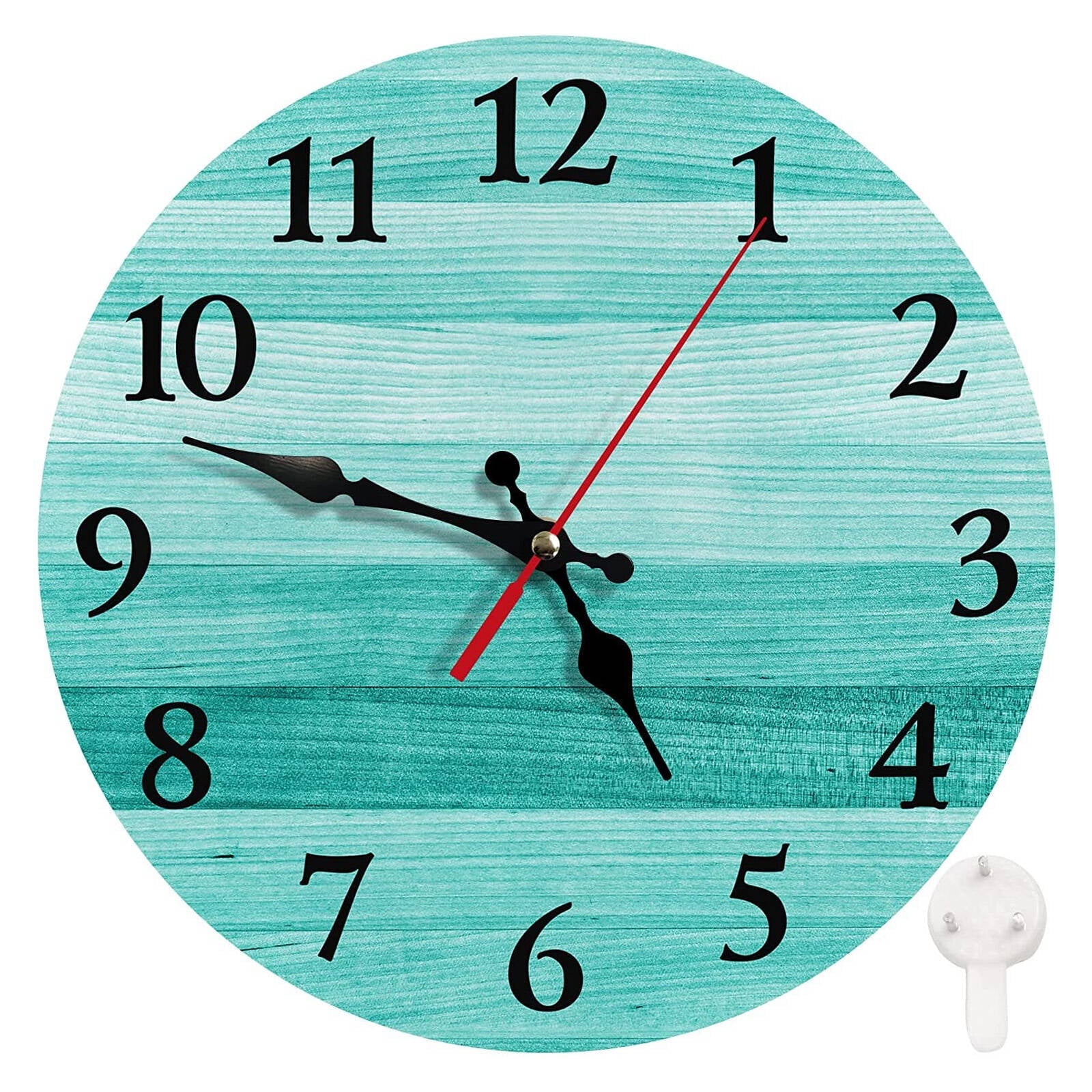 DESIGNICE Wall Clock,Wooden Country Design Wall Clocks Battery Operated ...
