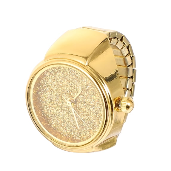 DESIGNICE Watch Rings Female Personality Simple Glitter Ring Watch ...