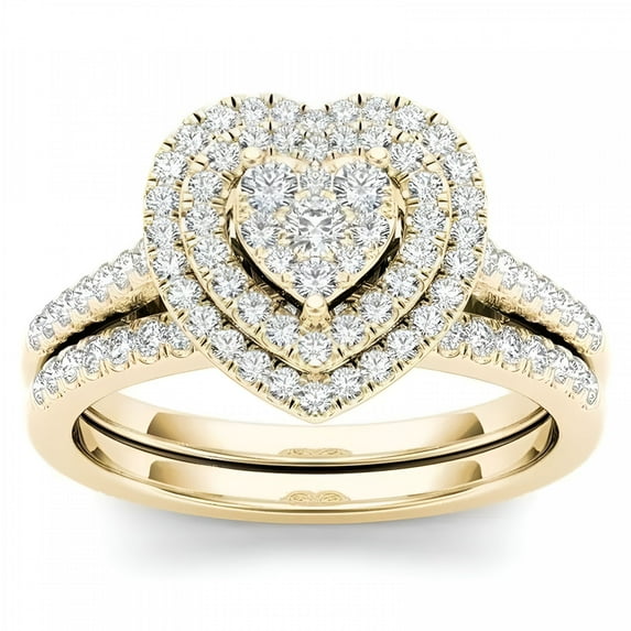 DESIGNICE Women Rings Jewelry Engagement Wedding Ring Jewelry Heart ...