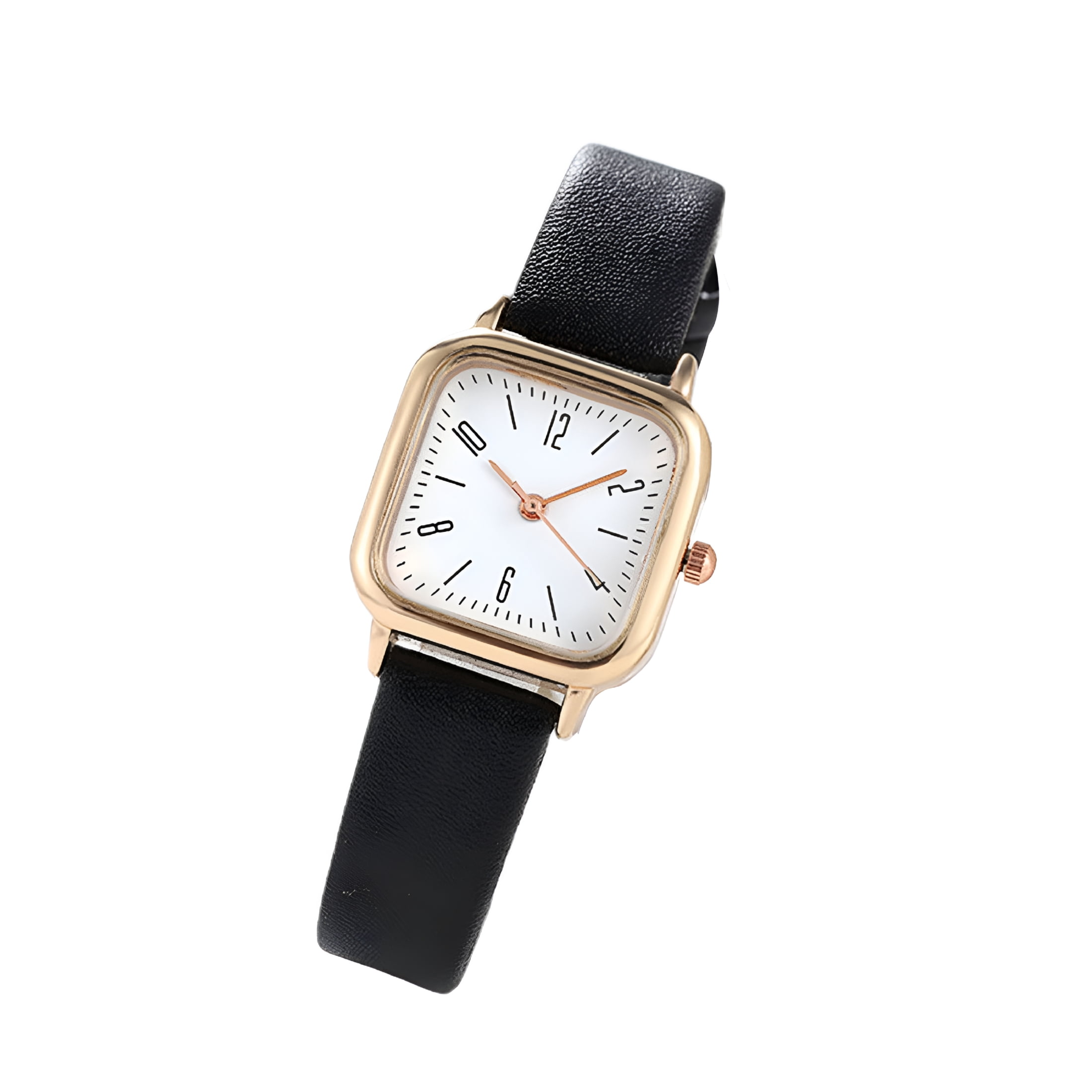 DESIGNICE Women Watch Square Dial Adjustable Faux Leather Strap Elegant ...