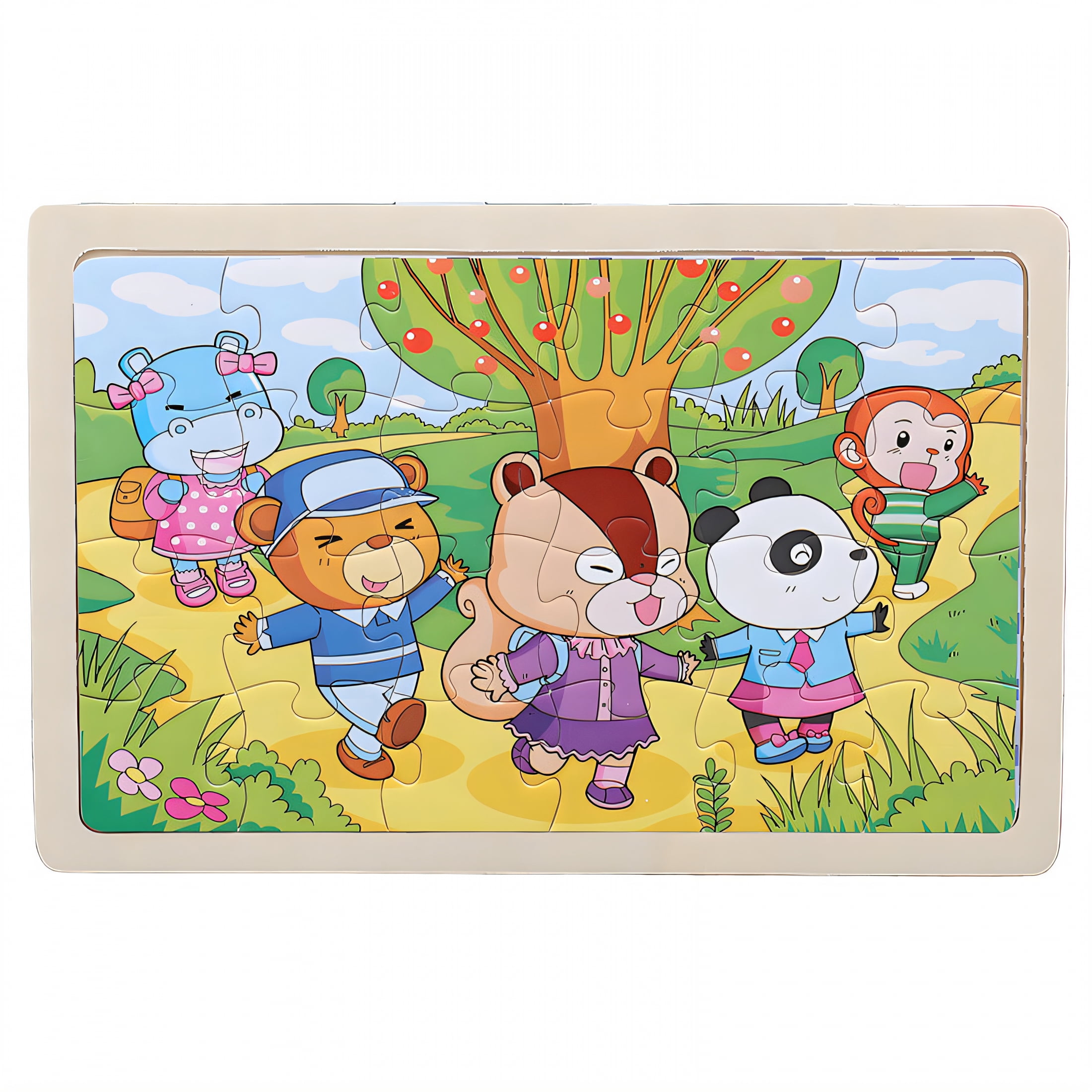 DESIGNICE Wooden Puzzles for Toddlers 3-5,Built of Lumber Wooden Puzzle ...