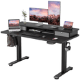 DESINO 40" x 24" Height Adjustable Electric Standing Desk with Double ...