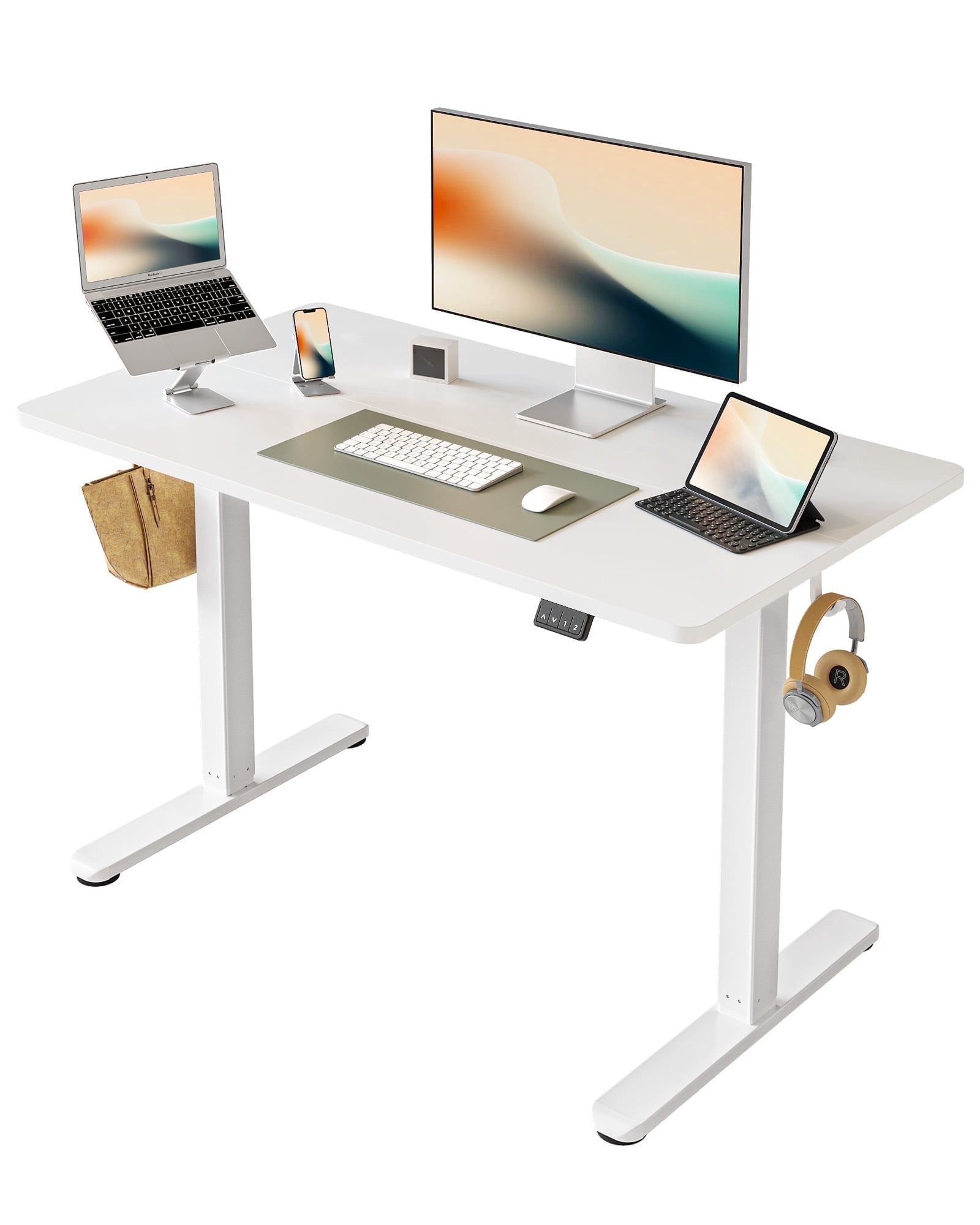 DESINO 40Inch Electric Height Adjustable Standing Desk, Splice Board ...