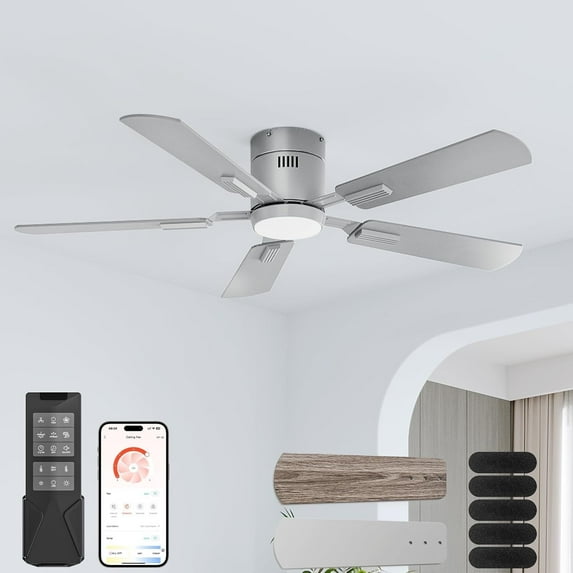 DESINO 52" Ceiling Fans with Lights and Remote/APP Control, Modern ...