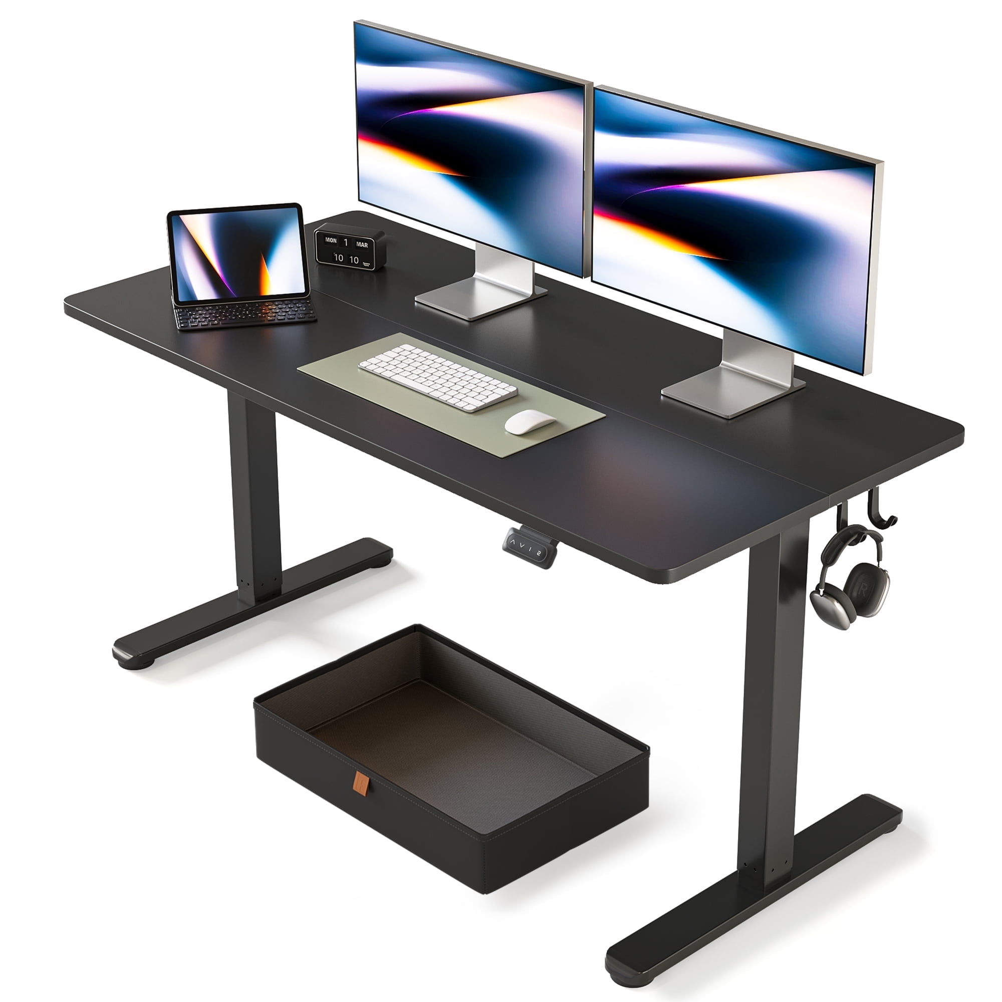 DESINO 55 x 24 Inches Electric Standing Desk with Drawer, Adjustable ...