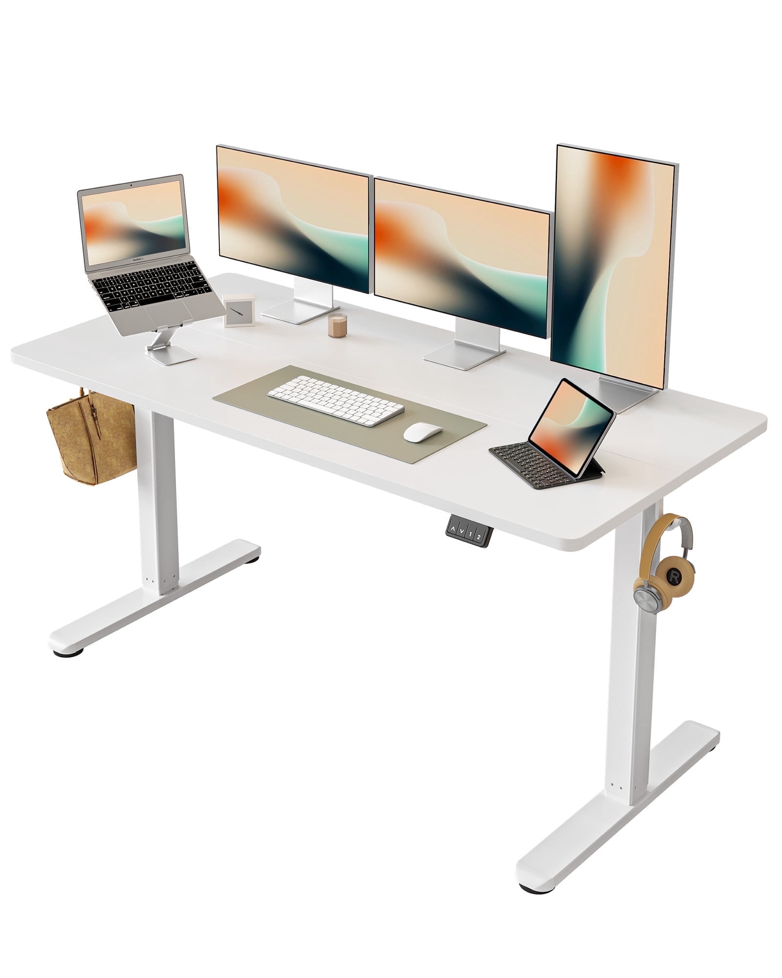 DESINO 55Inch Electric Height Adjustable Standing Desk, Splice Board ...