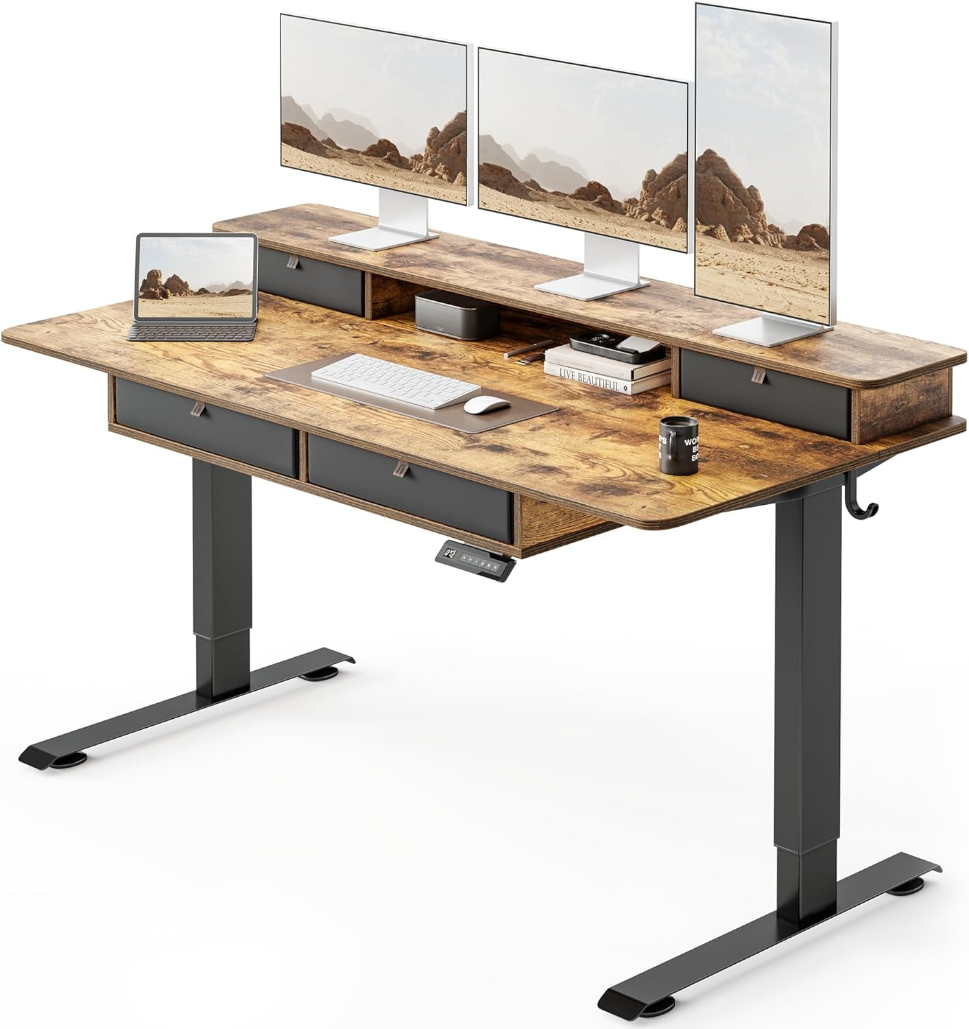 DESINO 63 x 24 Inch Height Adjustable Electric Standing Desk with ...