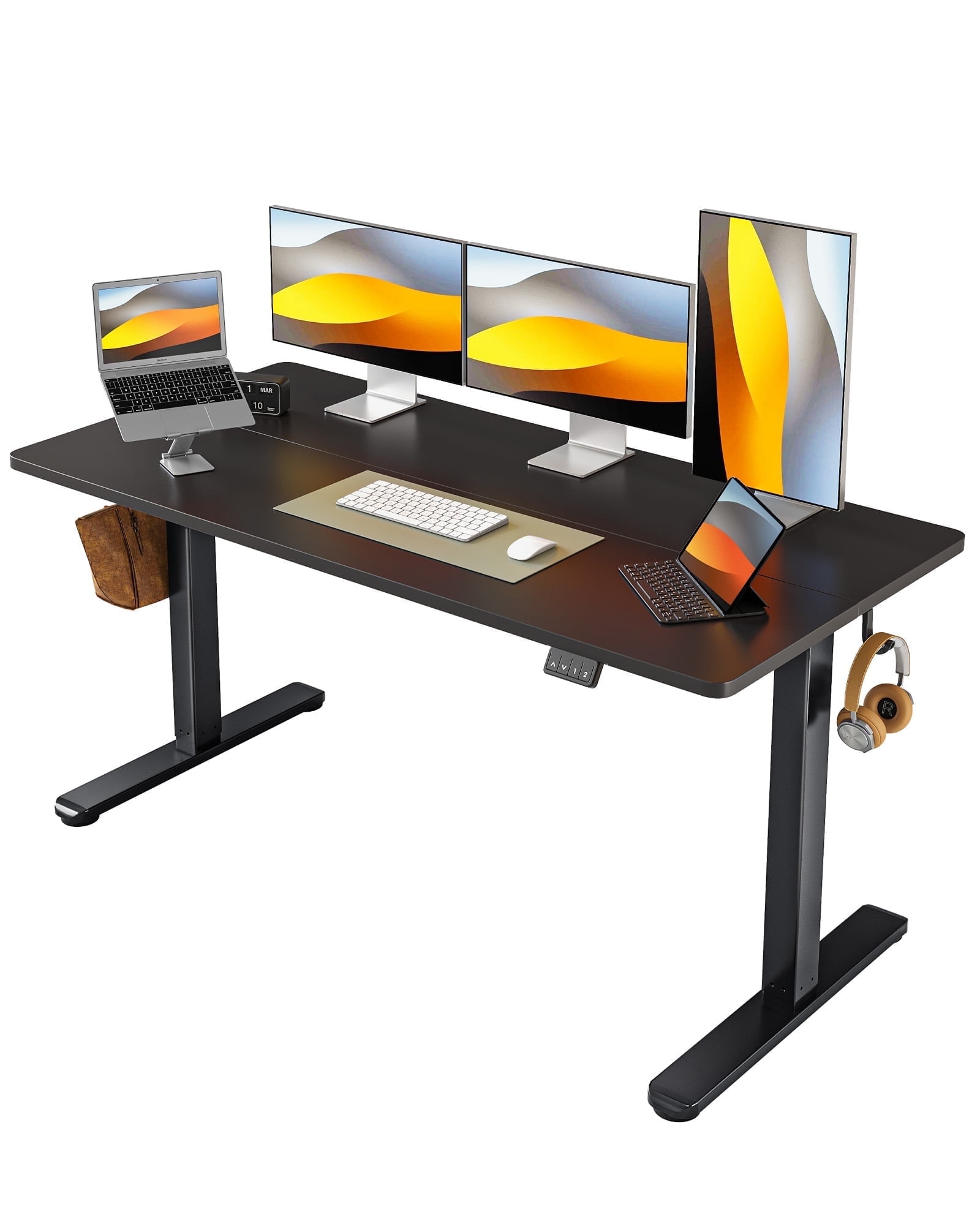 DESINO 60Inch Electric Height Adjustable Standing Desk, Splice Board ...