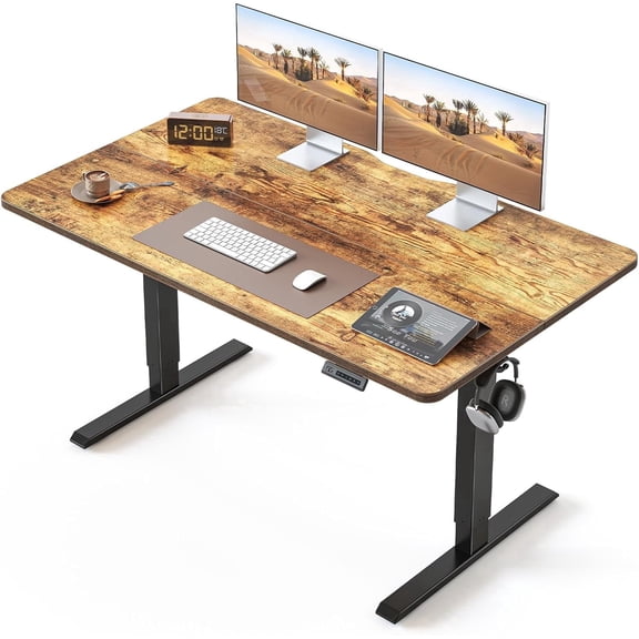55" Computer Desk with 6 Drawers, Home Office Gaming Desks with Storage ...