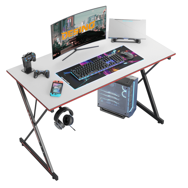 DESINO Gaming Desk 47 Inch PC Computer Desk, Home Office Desk Table ...