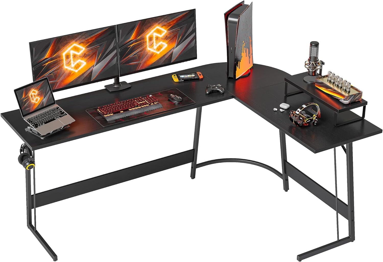 Cubicubi L-Shaped Desk, 67 Inches Gaming Desk, Corner Computer Desk ...
