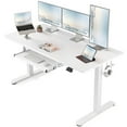 DESINO Standing Desk with Keyboard Tray, 63 x 24 inch Height Adjustable ...