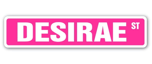 DESIRAE Street Sign Childrens Name Room Sign | Indoor/Outdoor | 36 ...