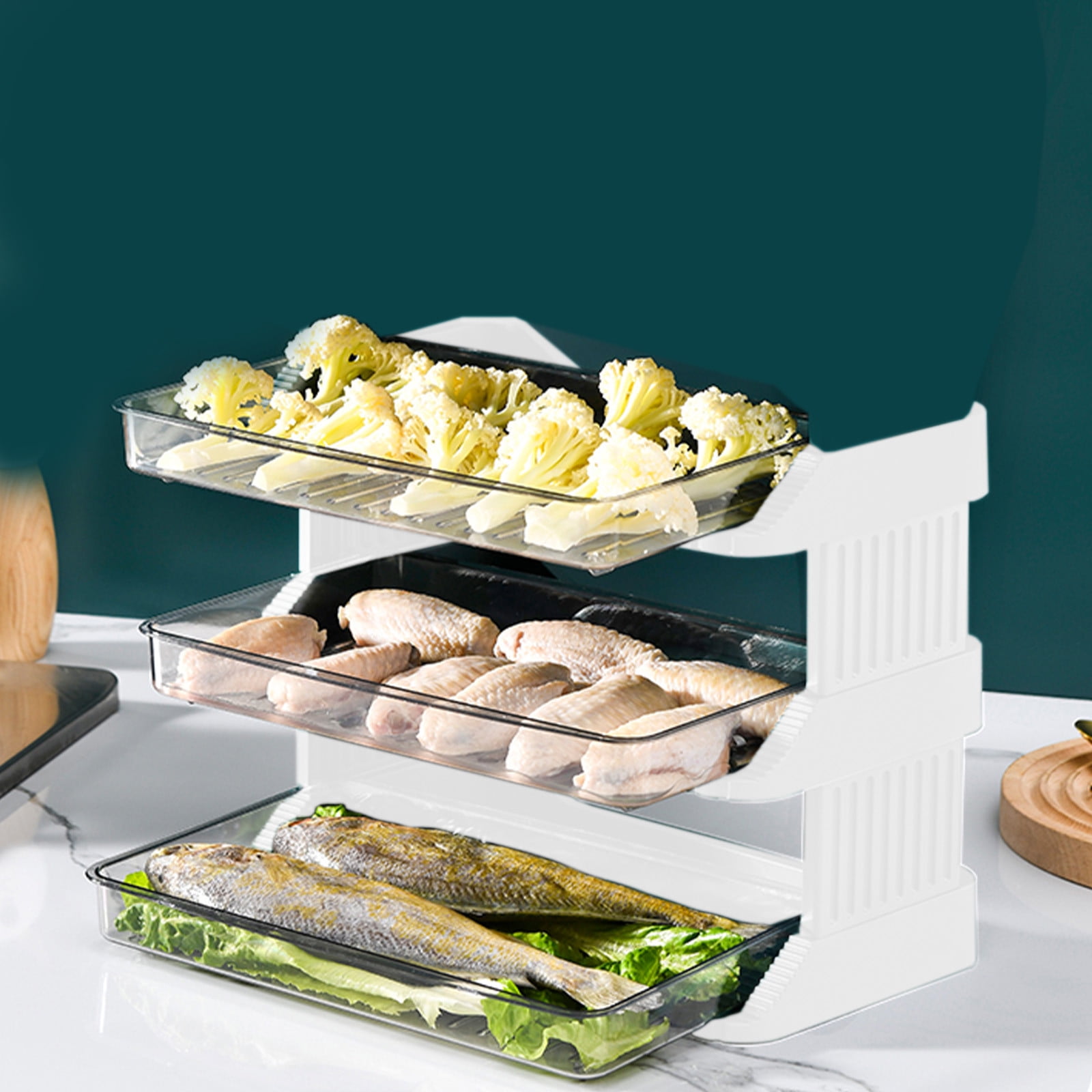 DESKABLY 3 Tiered Tray Stand Party Serving Platters Trays Kitchen ...