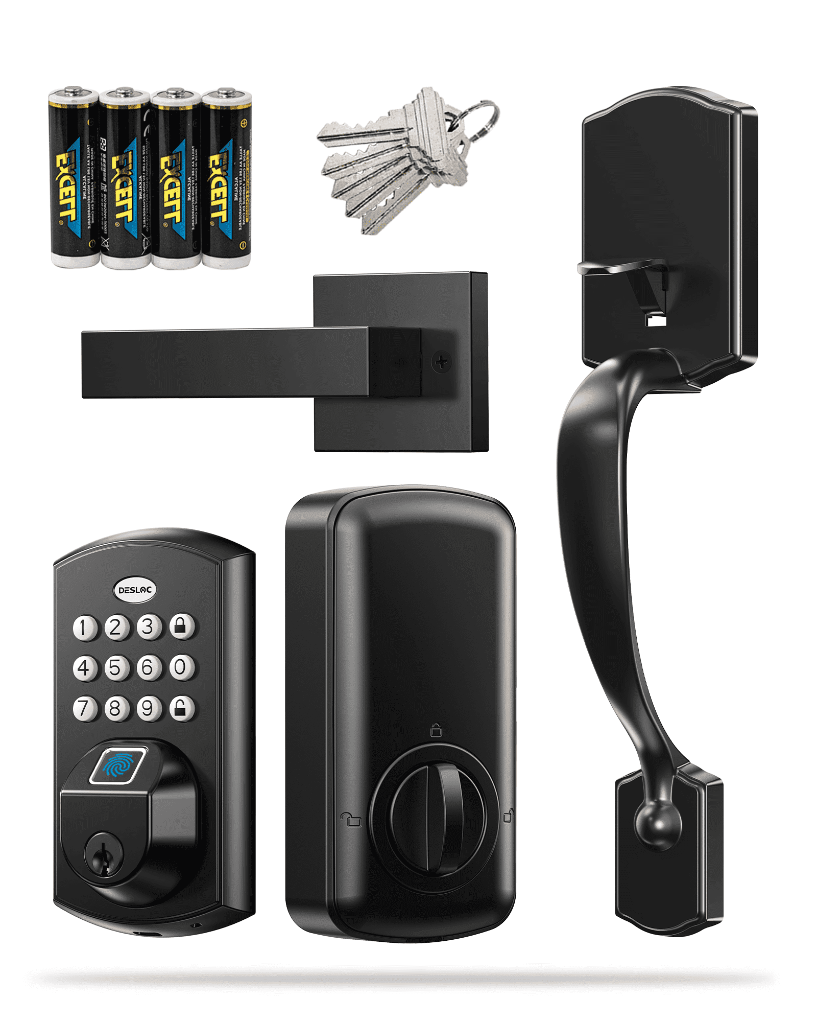 DESLOC A100F Electronic keypad Door Lock with Handle Set, Smart Front ...