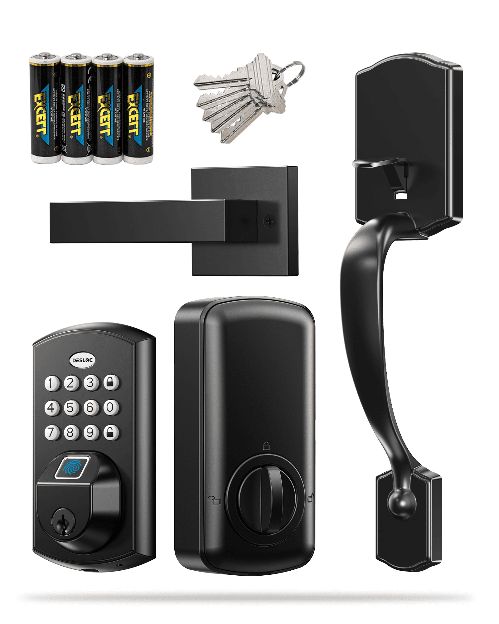 DESLOC A100F Electronic keypad Door Lock with Handle Set, Smart Front ...