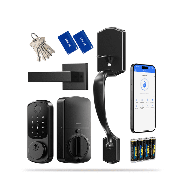 DESLOC B200 Keyless Entry Door Lock with Handle Set, Smart Locks for ...