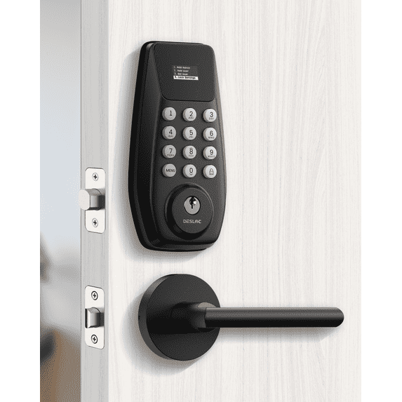 DESLOC C100 Keyless Entry Smart Door Lock with Lever Set, Smart Lock ...
