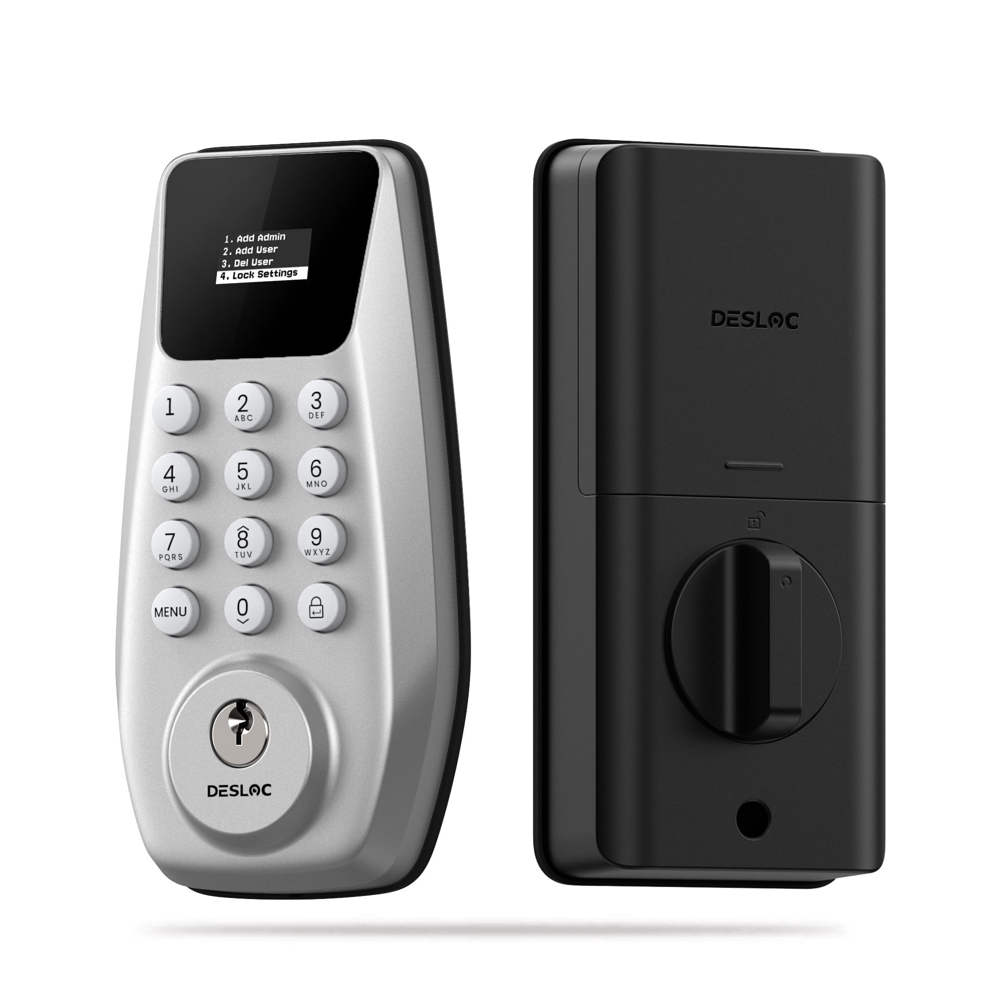 DESLOC C100-W Smart Door Lock, Keyless Entry Deadbolt, Display, Auto ...