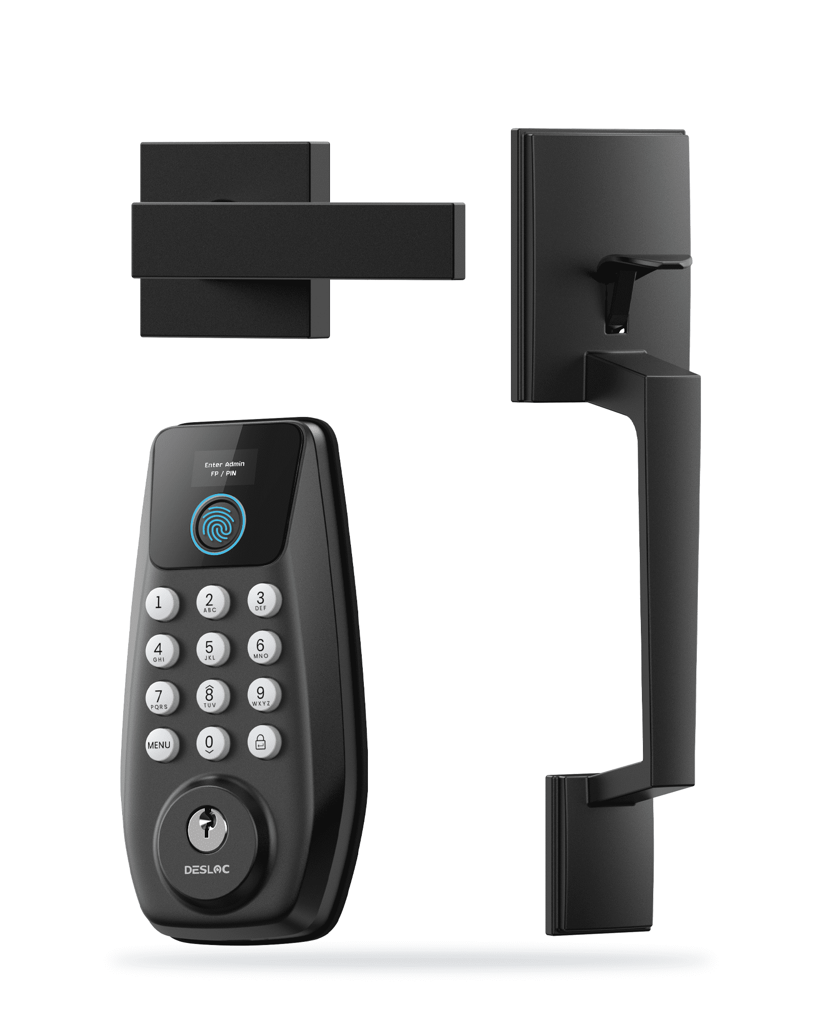 DESLOC Smart Door Lock with Handle Set and Touchscreen, Keyless Entry ...