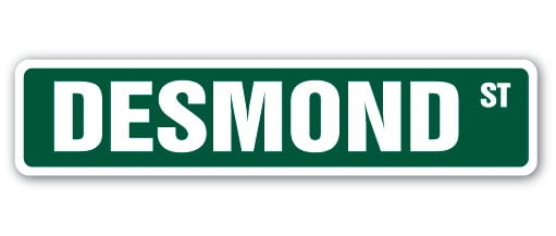 DESMOND Street Sign Childrens Name Room Sign | Indoor/Outdoor | 30 ...