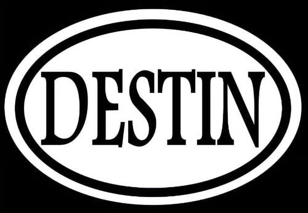 DESTIN 6" STICKER DECAL OVAL FL TROPICAL VACATION BEACH SAND HONEYMOON ...