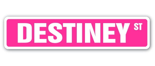 DESTINEY Street Sign Childrens Name Room Sign | Indoor/Outdoor | 18 ...