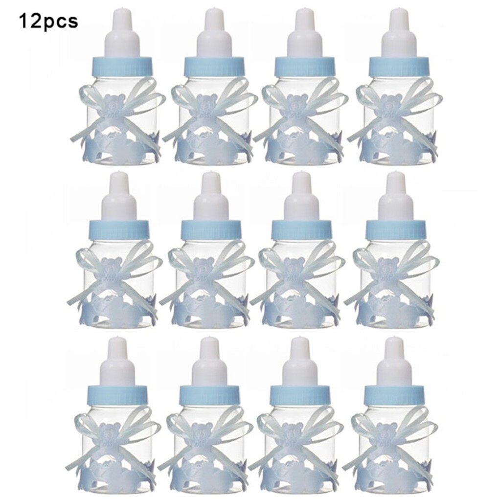 DESTYER 12Pcs Fillable Bottles Candy Box Baby Shower Packaging Case ...