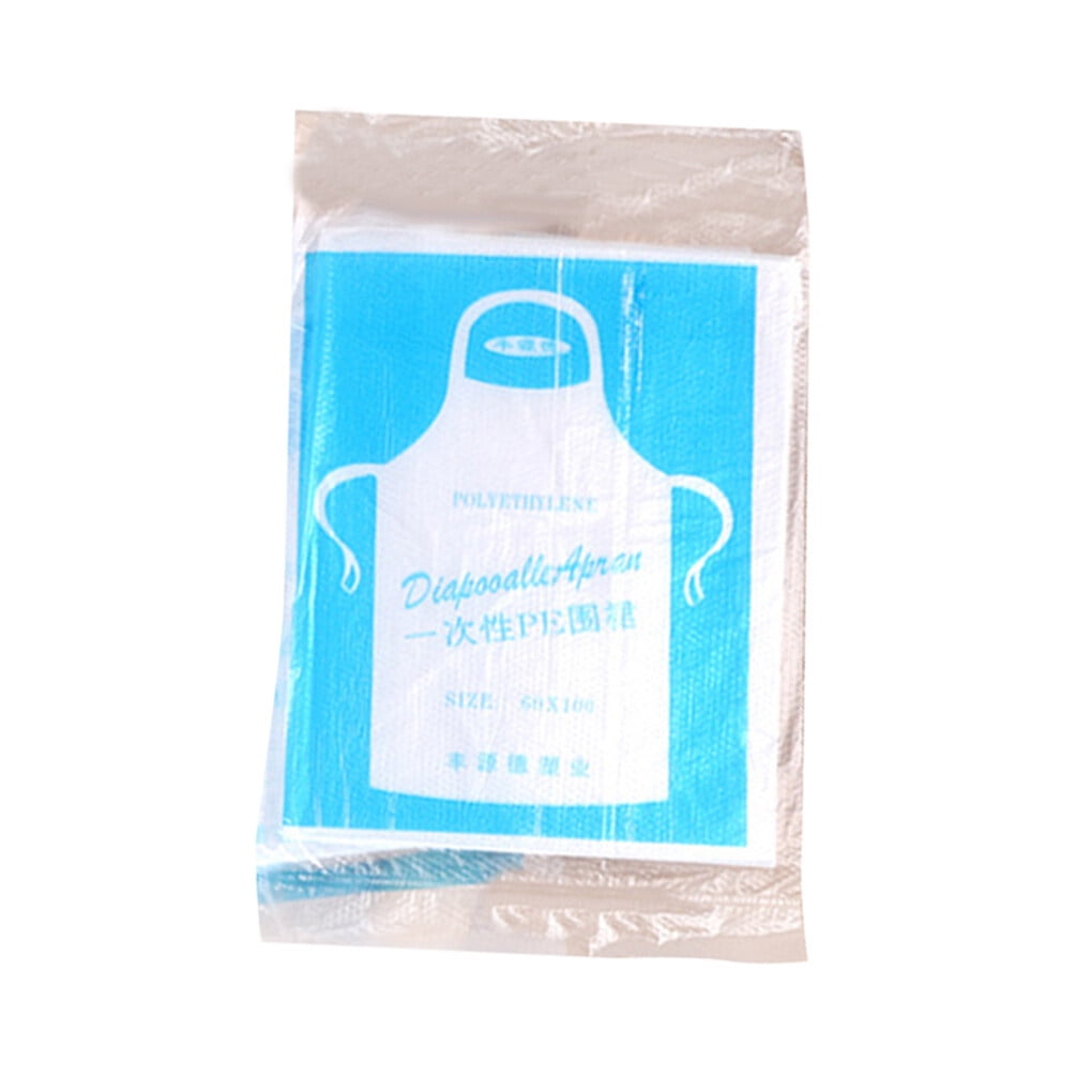 DESTYER 25Pcs Kids Aprons Plastic Waterproof Anti-oil Clear Apron ...