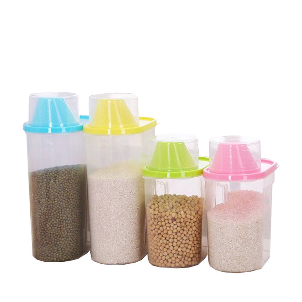 DESTYER 4X Storage Box Coarse Cereals Organizer Plastic Grains Storage ...