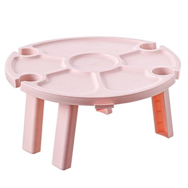 Ktaxon 4 Ft Outdoor Round Folding Plastic Dining Table for Picnic ...