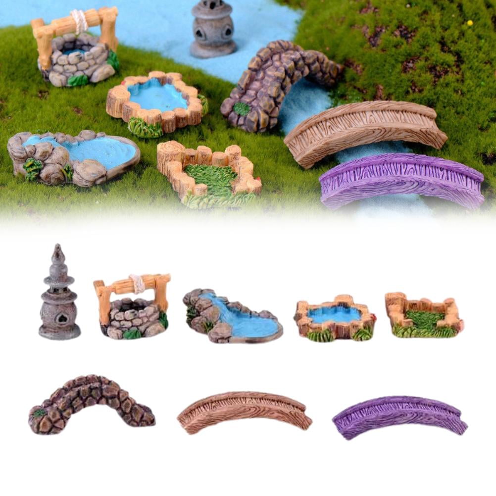 DESTYER DIY Mini Miniature Landscape Pool Fairy Tale Garden Lawn ...