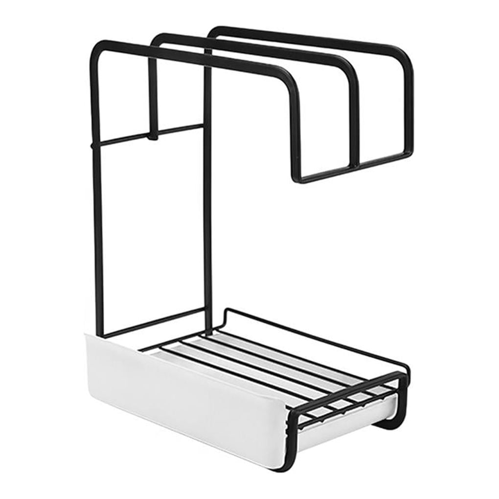 DESTYER Iron Sponge Rack Kitchen Sink Storage Rack Double-layer Sink ...