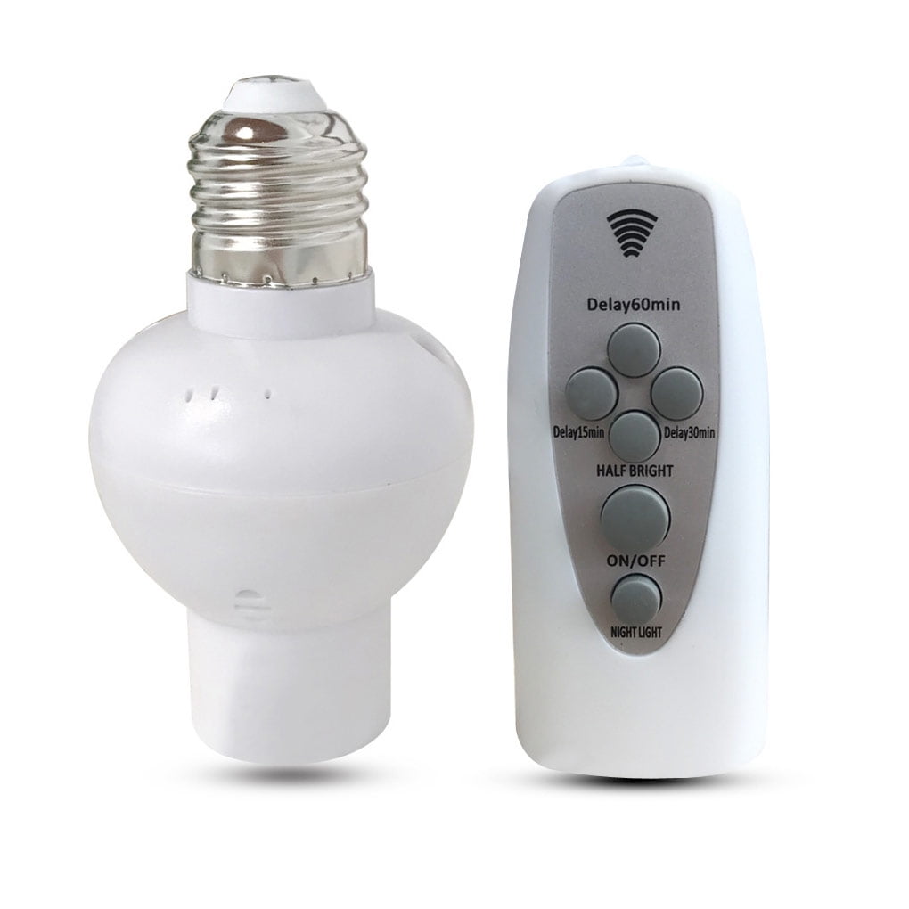 DESTYER Lamp Base Remote Control E27 Heats-resistant Adjustable Timing ...