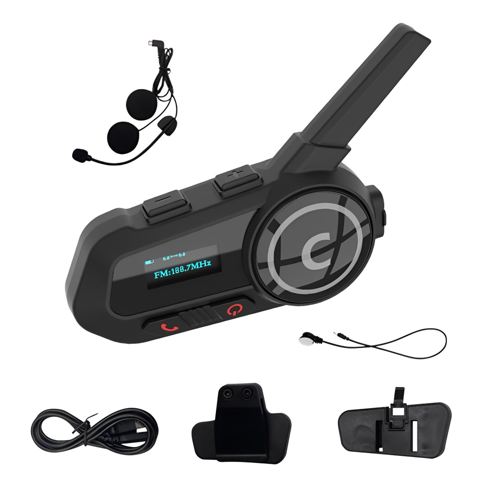 DESTYER Motorcycle Bluetooth Headset 5.1BT Hel-met Headphones ...
