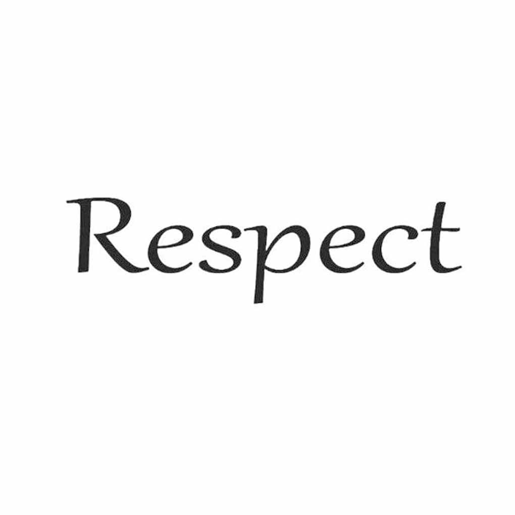 DESTYER Respect Wall Sticker Window Door Decal Letters Exquisite ...