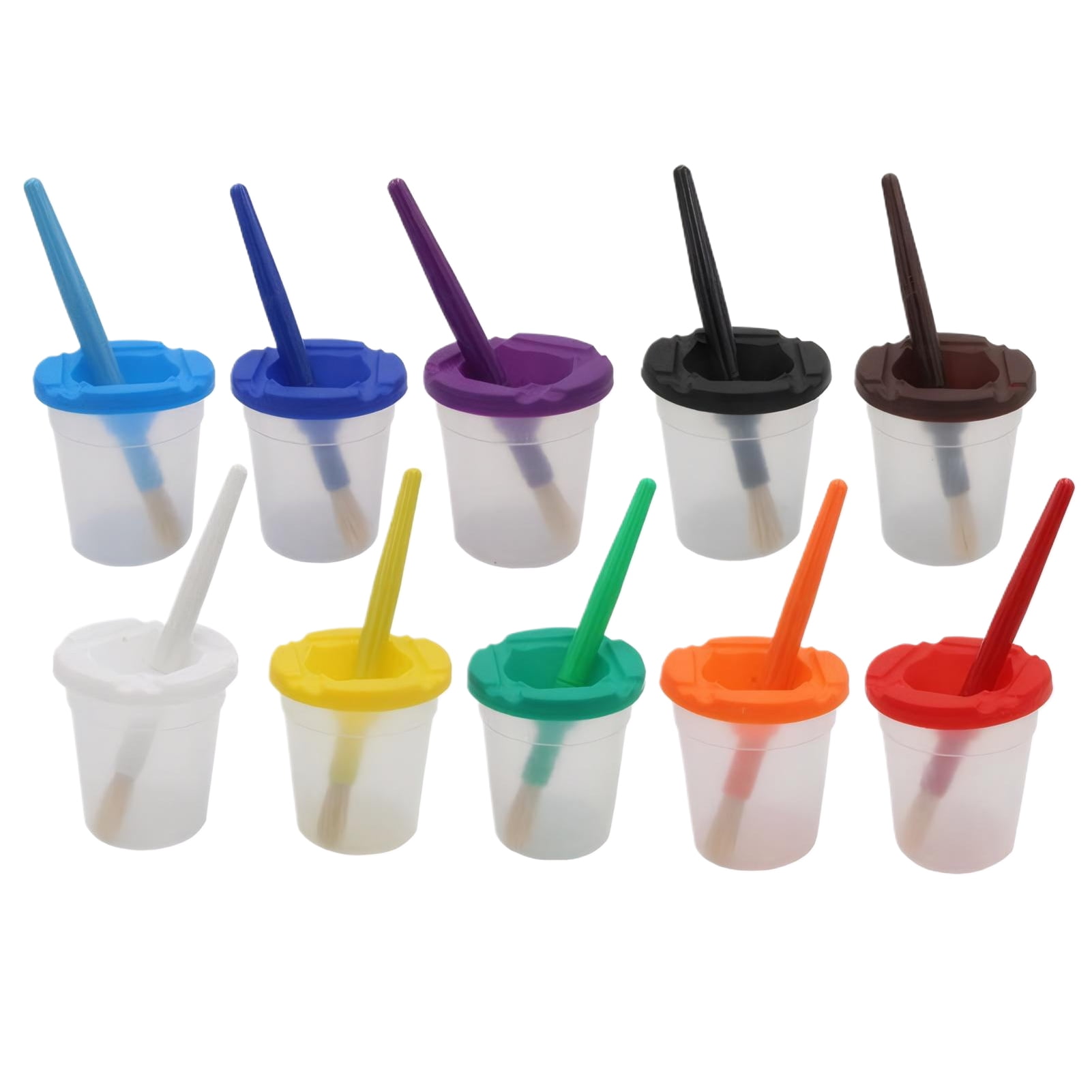 DESTYER Versatile Cups With Lids Mess-Free Painting For Children Paint ...