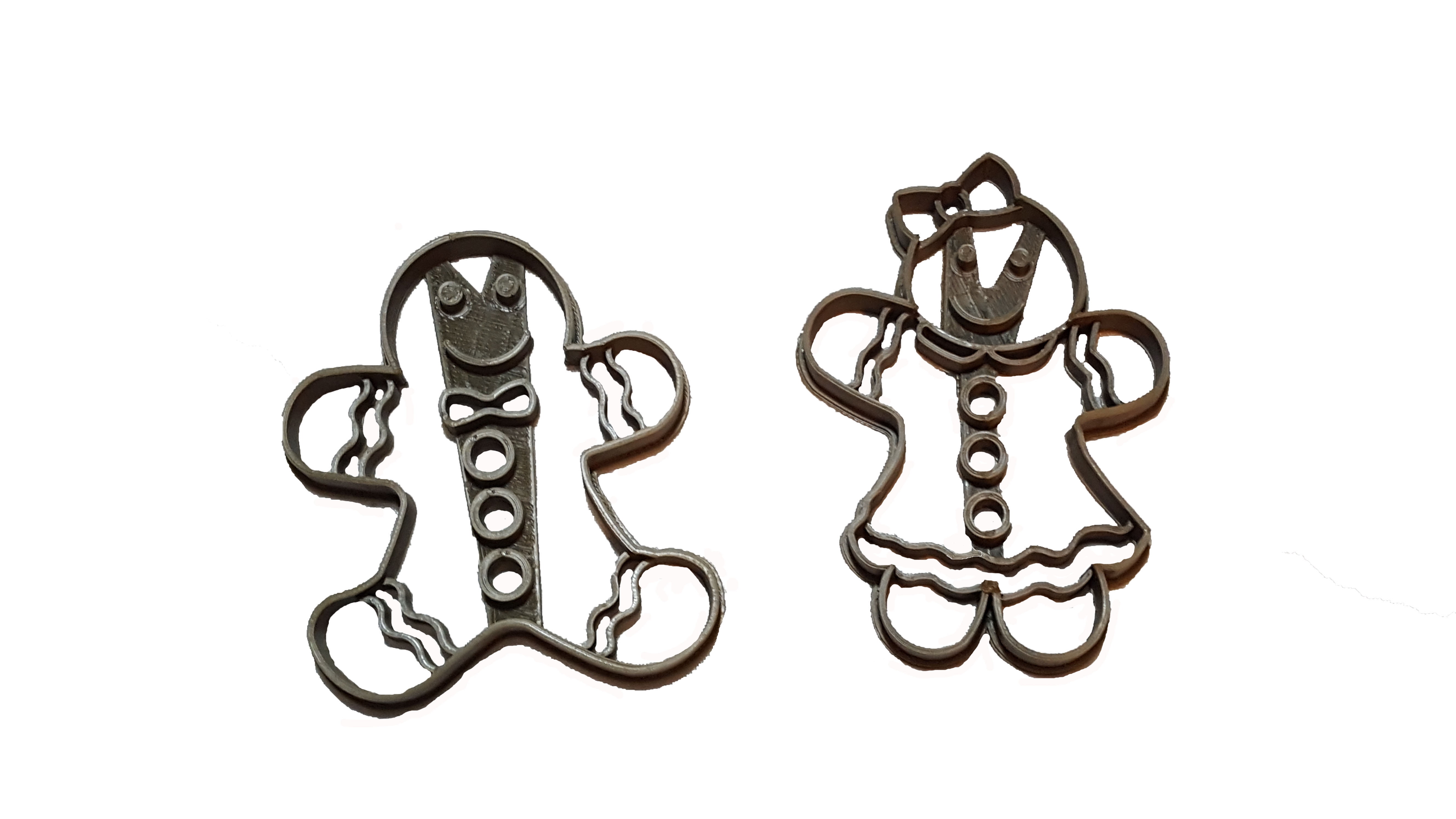 DETAILED GINGERBREAD BOY AND GIRL CHRISTMAS COOKIE CUTTER BUNDLE Fancy ...