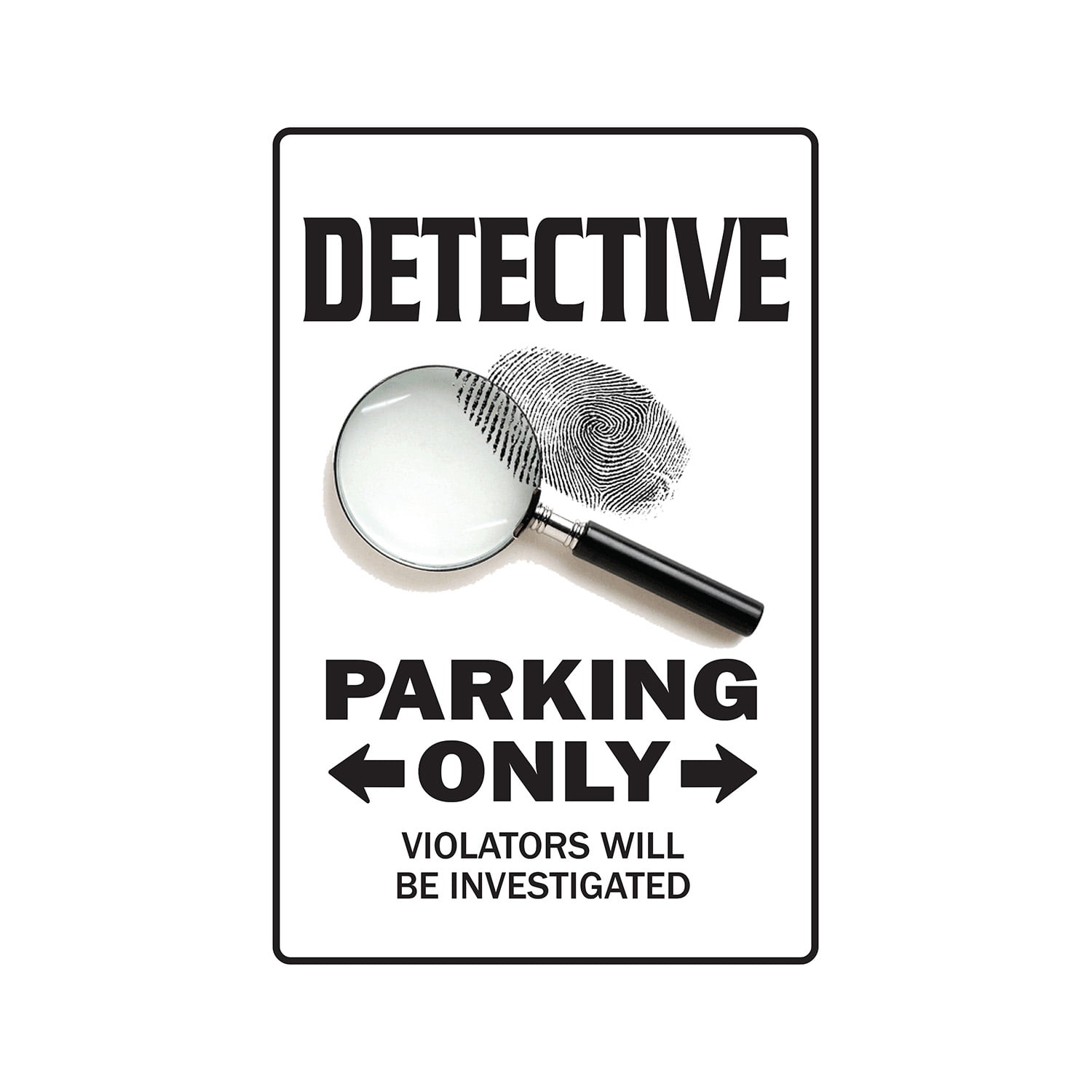 DETECTIVE Aluminum Sign parking Aluminum Signs private eye dick cop ...