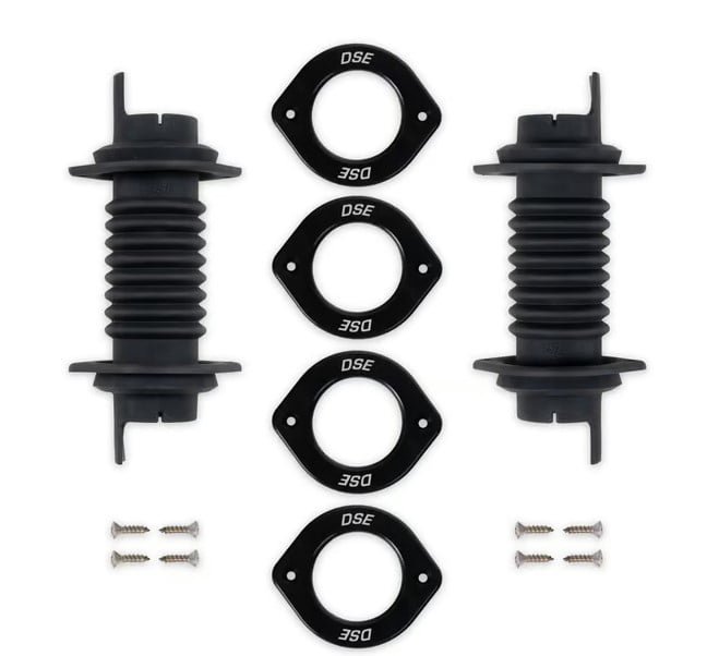 DETROIT SPEED ENGINEERING Door Jamb Wiring Boot Kit -Black Anodize Trim ...