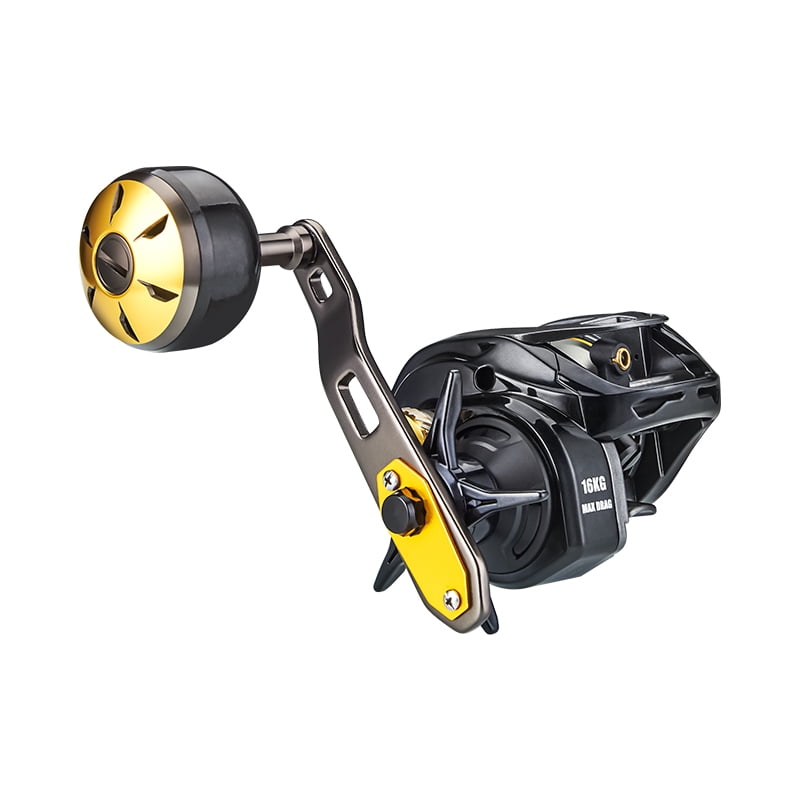 DEUKIO Baitcaster Fishing Reel Extended Handle 7.2:1 Gear Ratio 16KG ...
