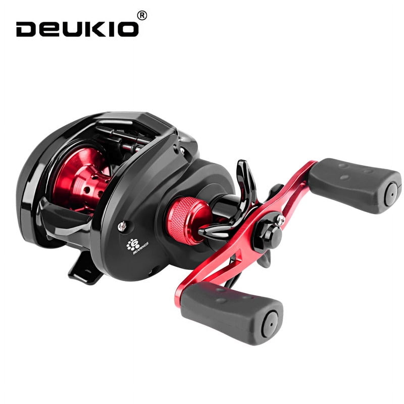DEUKIO New Right Left Hand Baitcasting Fishing Reel 5+1BB 7.1:1 Max Drag 8kg Saltwater ...