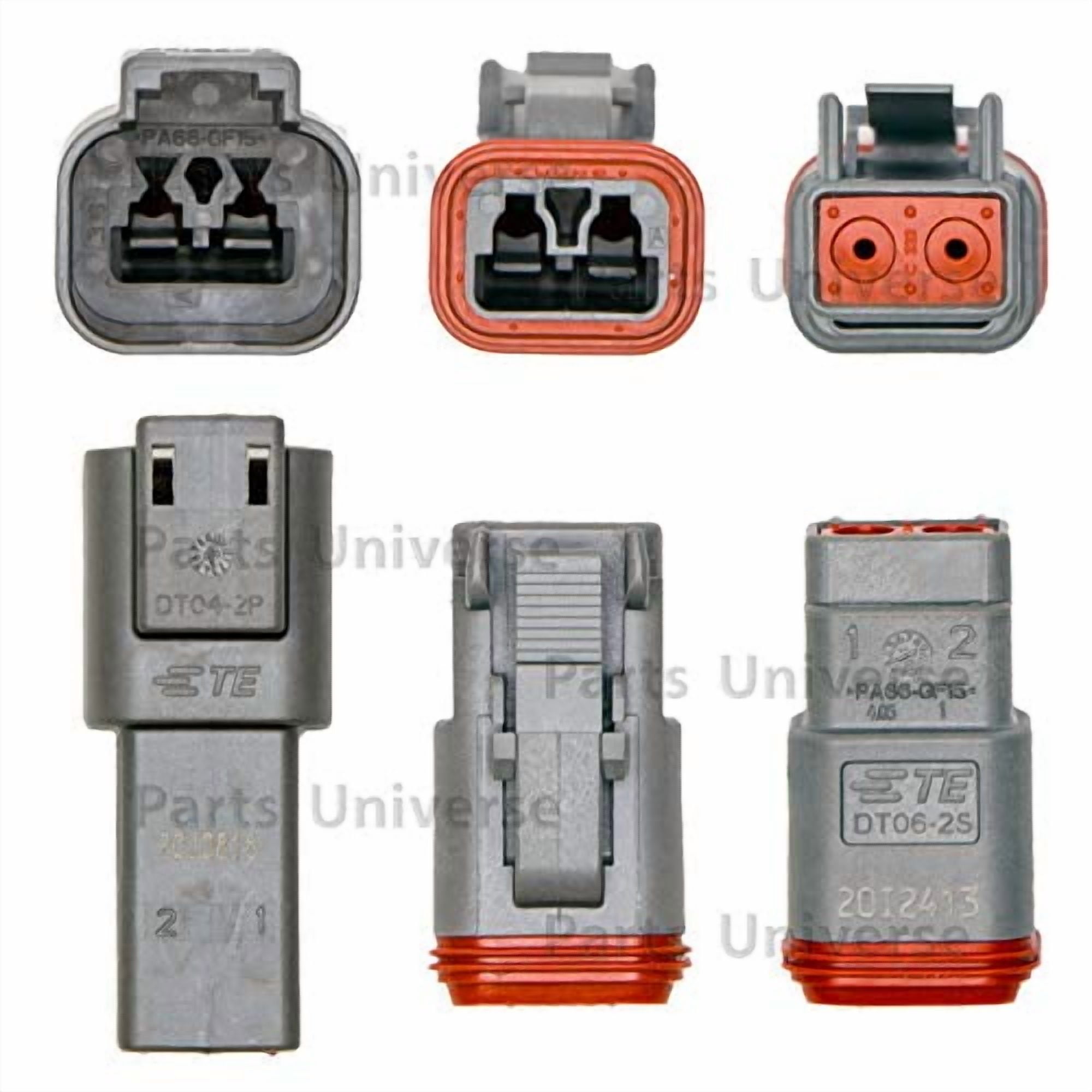 DEUTSCH 230 PCS DT 2 & 4 PIN GRAY CONNECTOR KIT OPEN BARREL STAMPED ...