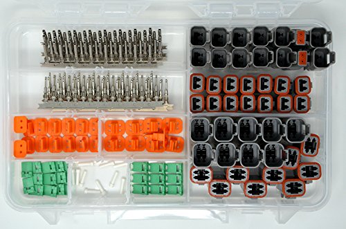 DEUTSCH 230 PCS DT 2 & 4 PIN GRAY CONNECTOR KIT OPEN BARREL STAMPED ...